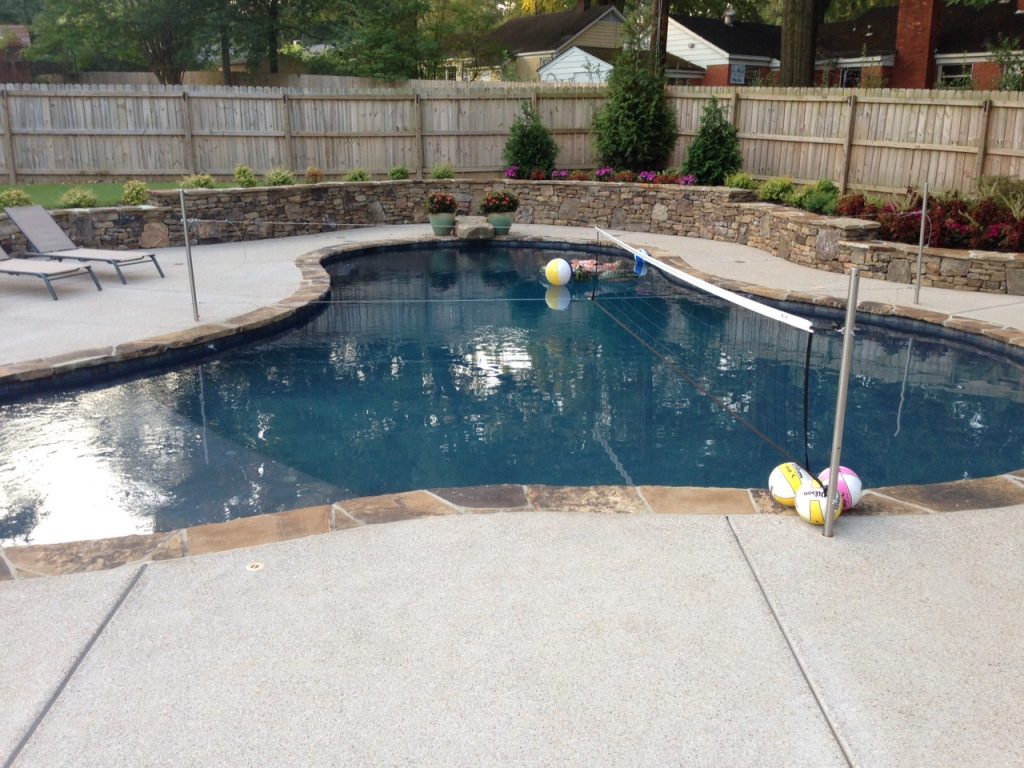 Suspended 3 Pole Volleyball System with Adjustable Net - Cool Pool Products